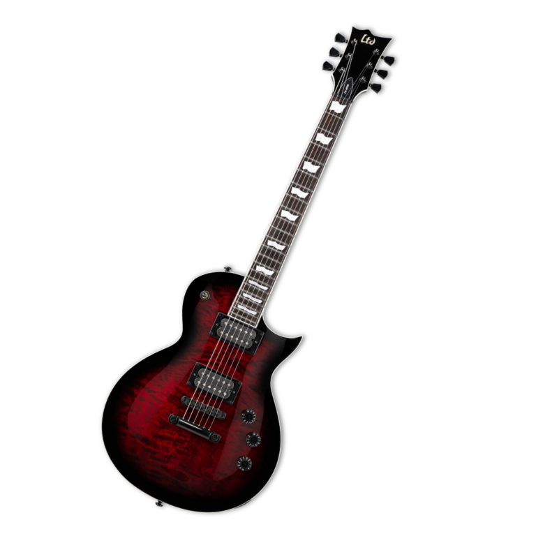 Guitarra LTD EC-256 QM See Thru Black LEC256QMSTBCSB - Tecnical Music